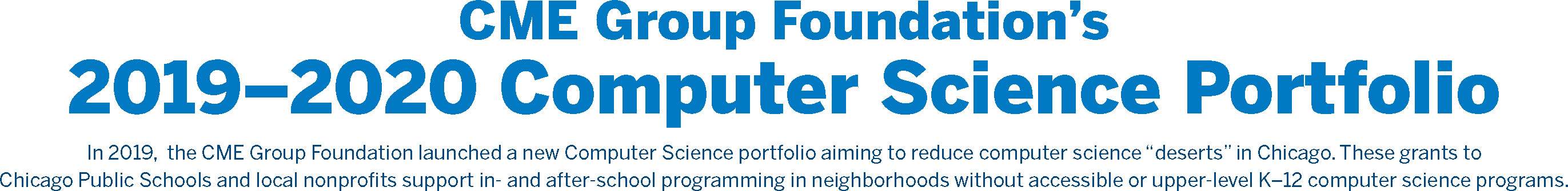 What We Do – CME Group Foundation